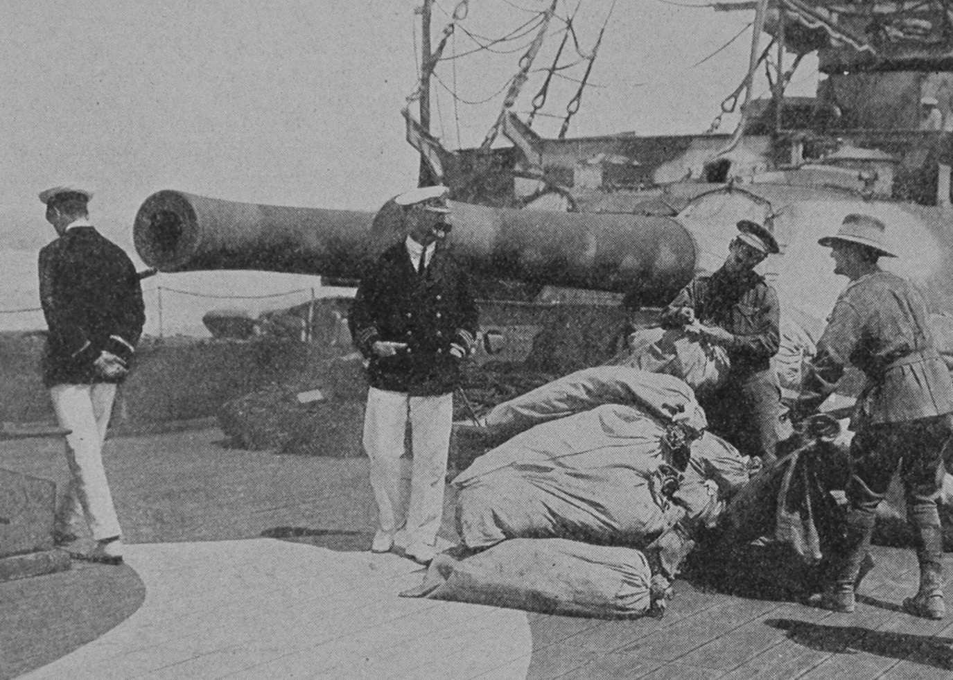 Australians Calling For Their Mails On Board HMS Canopus At The ...