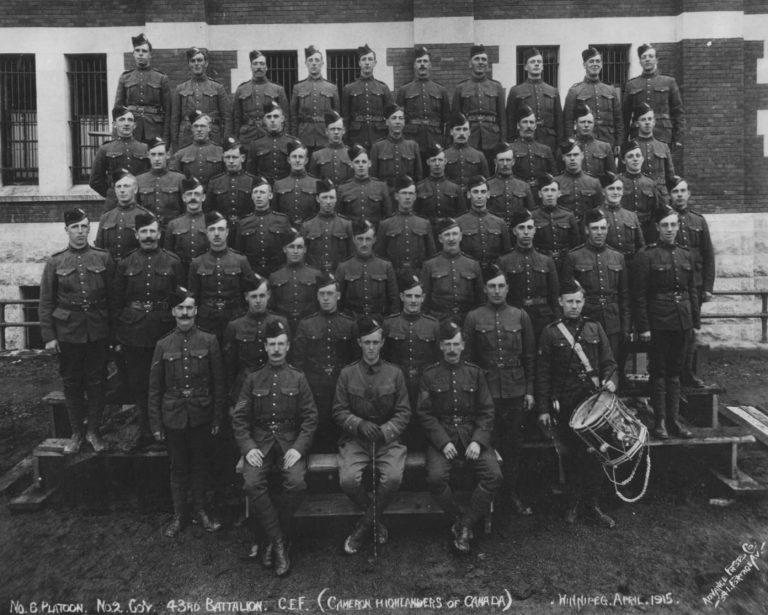 Canadian Expeditionary Force Soldiers 43rd Battalion (Cameron ...