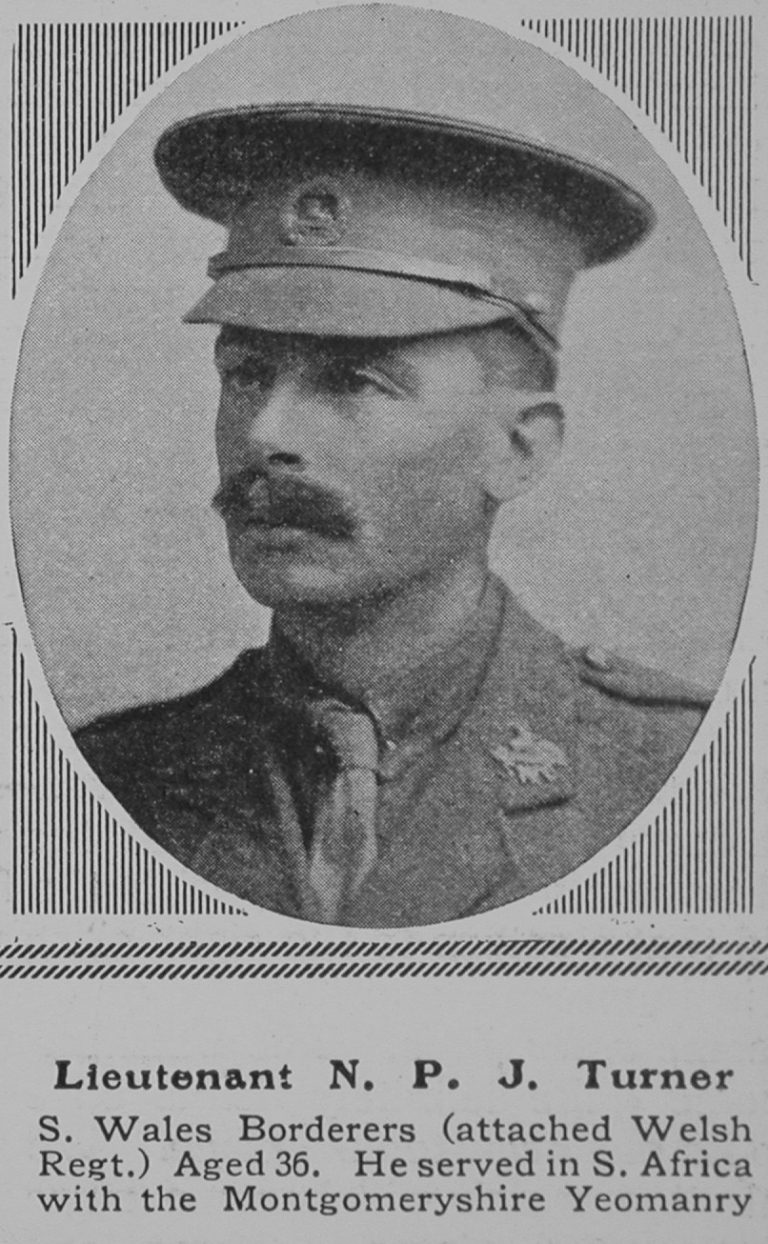 Turner N P J Lt 1st South Wales Borderers – First World War Soldiers Photos